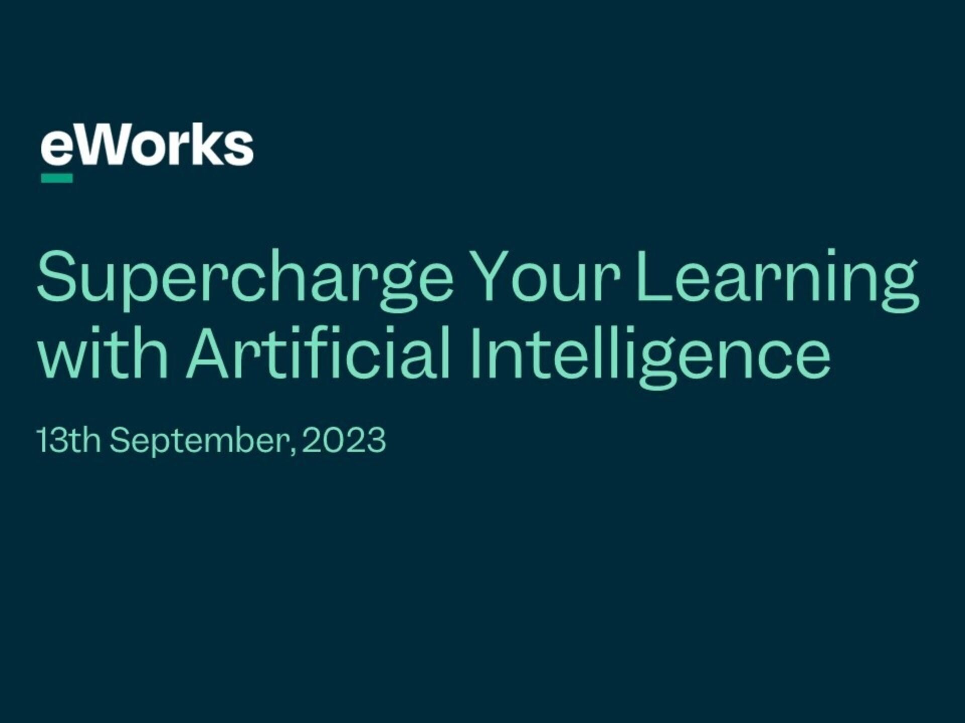 Supercharge Your Learning with Artificial Intelligence | eWorks
