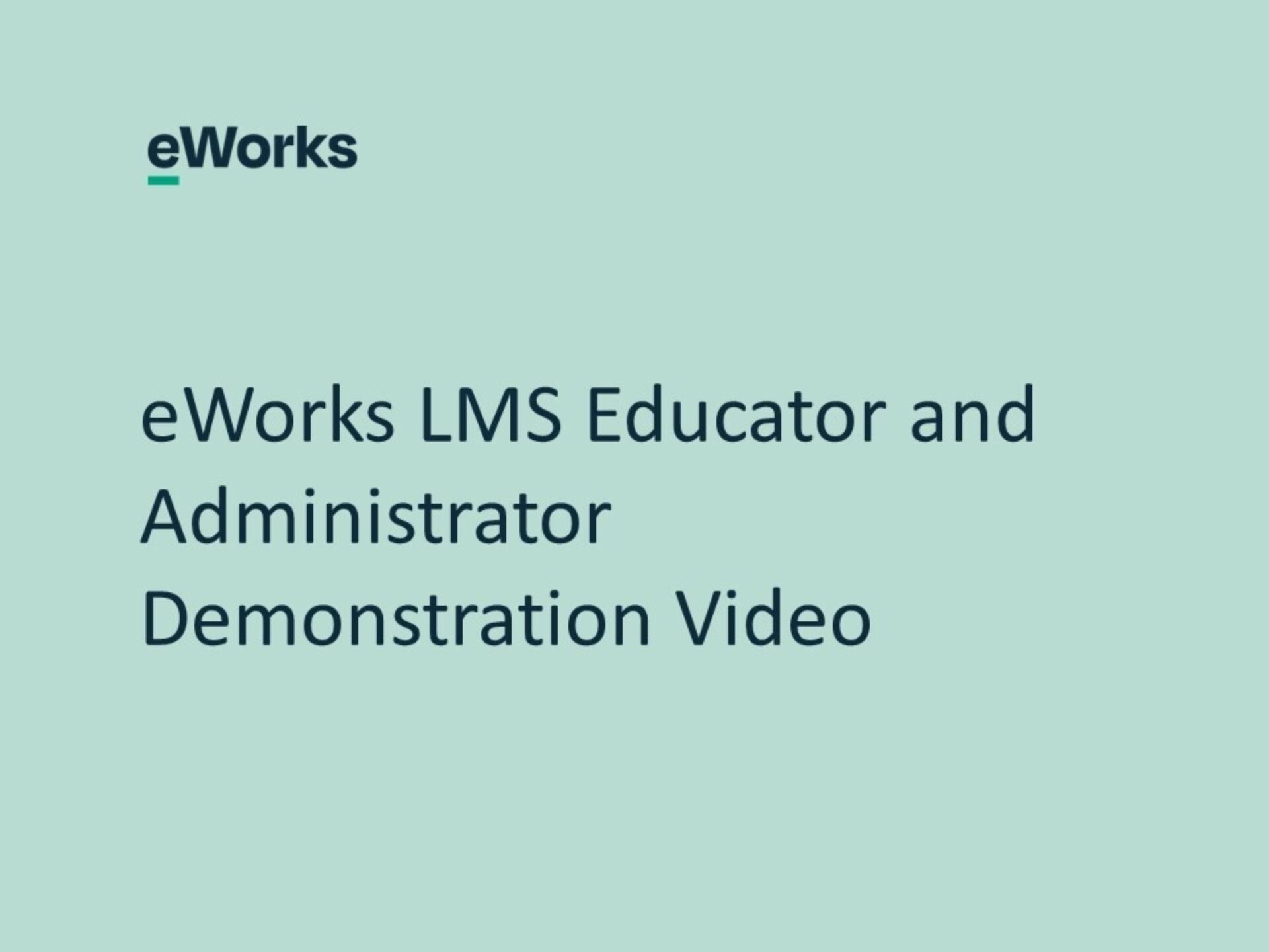 Demo | eWorks