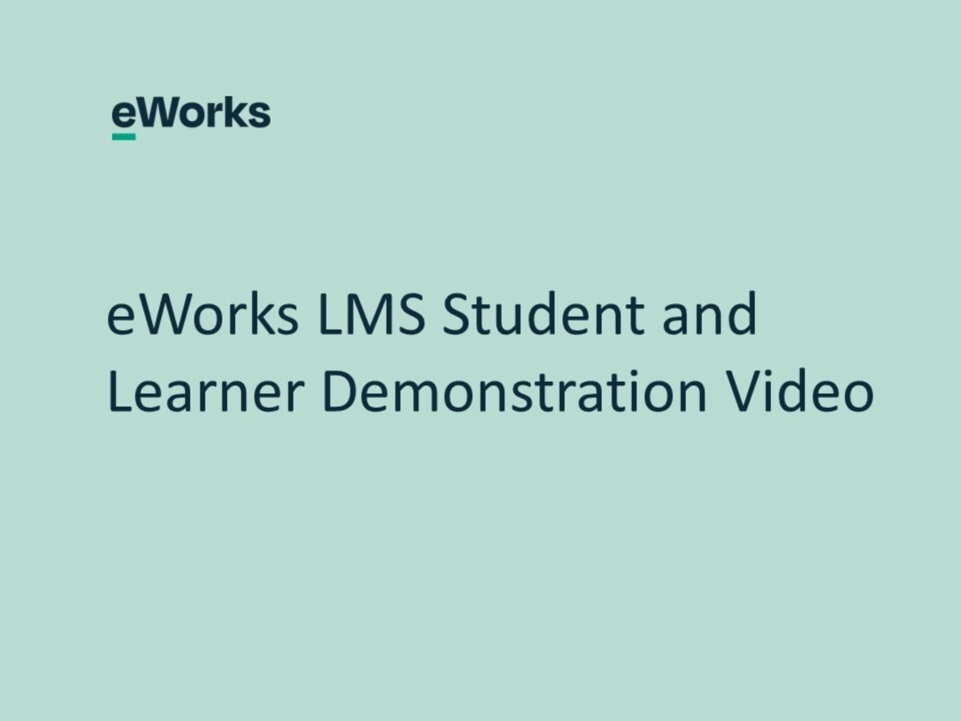 Demo | eWorks
